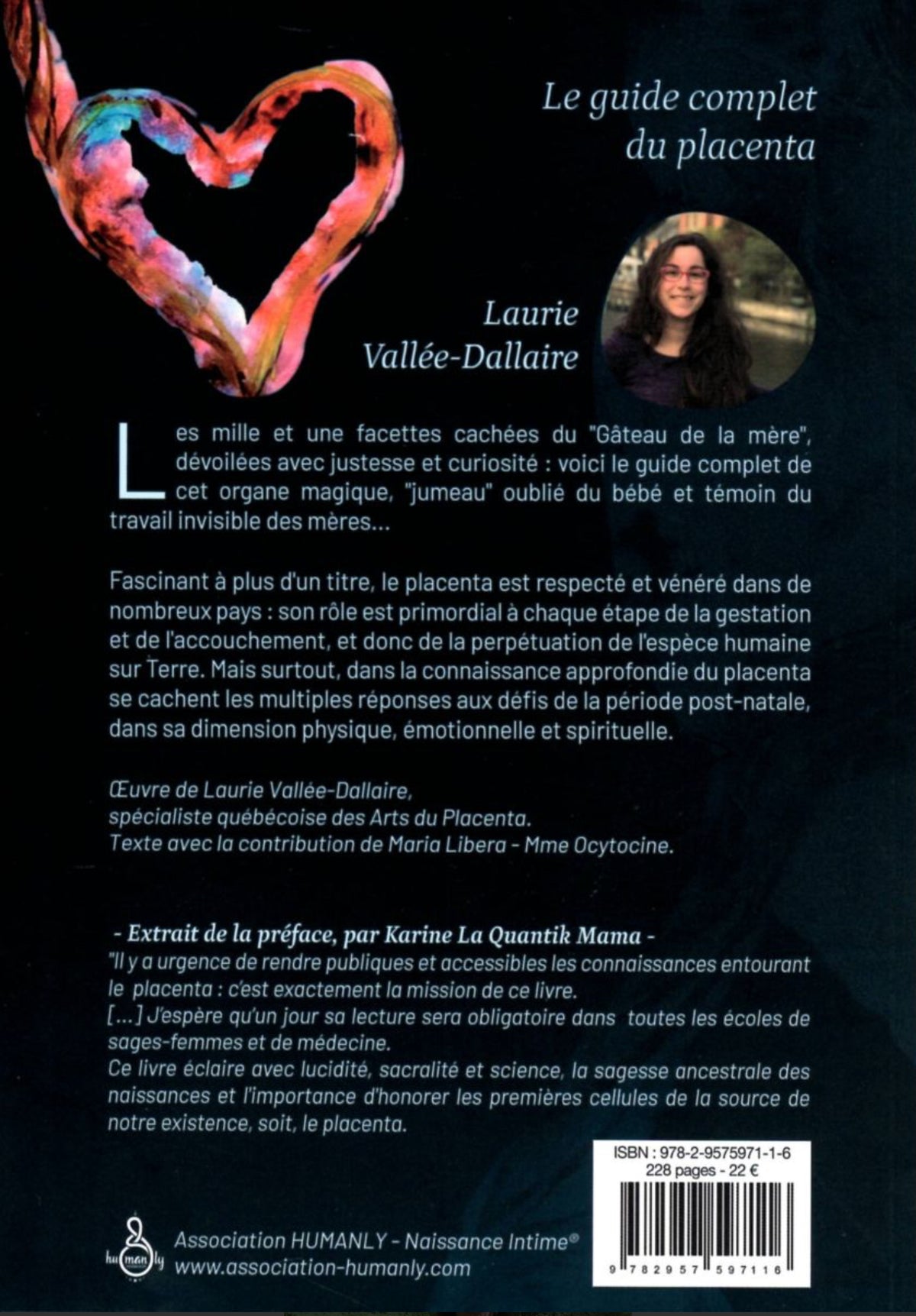 Livre « Le placenta délivré » de Laurie Vallée-Dallaire | Coussins etc